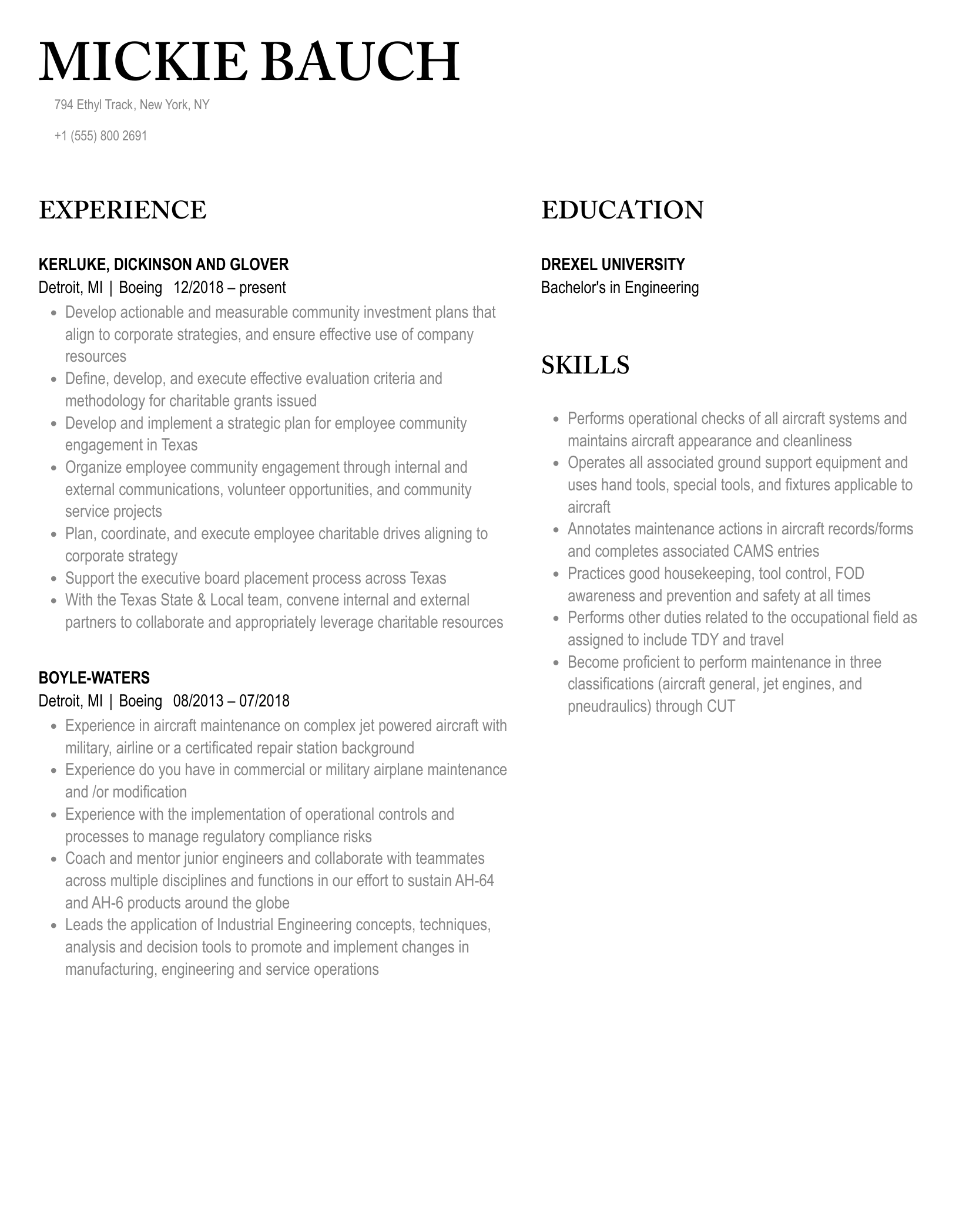 Boeing Resume Samples Velvet Jobs