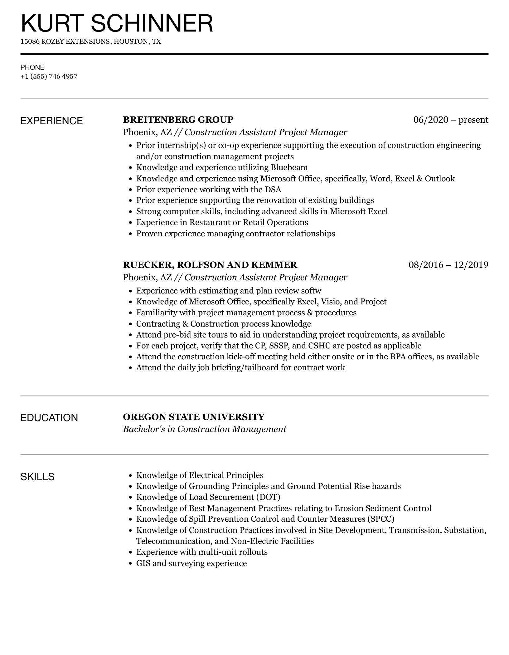 Assistant Project Manager
