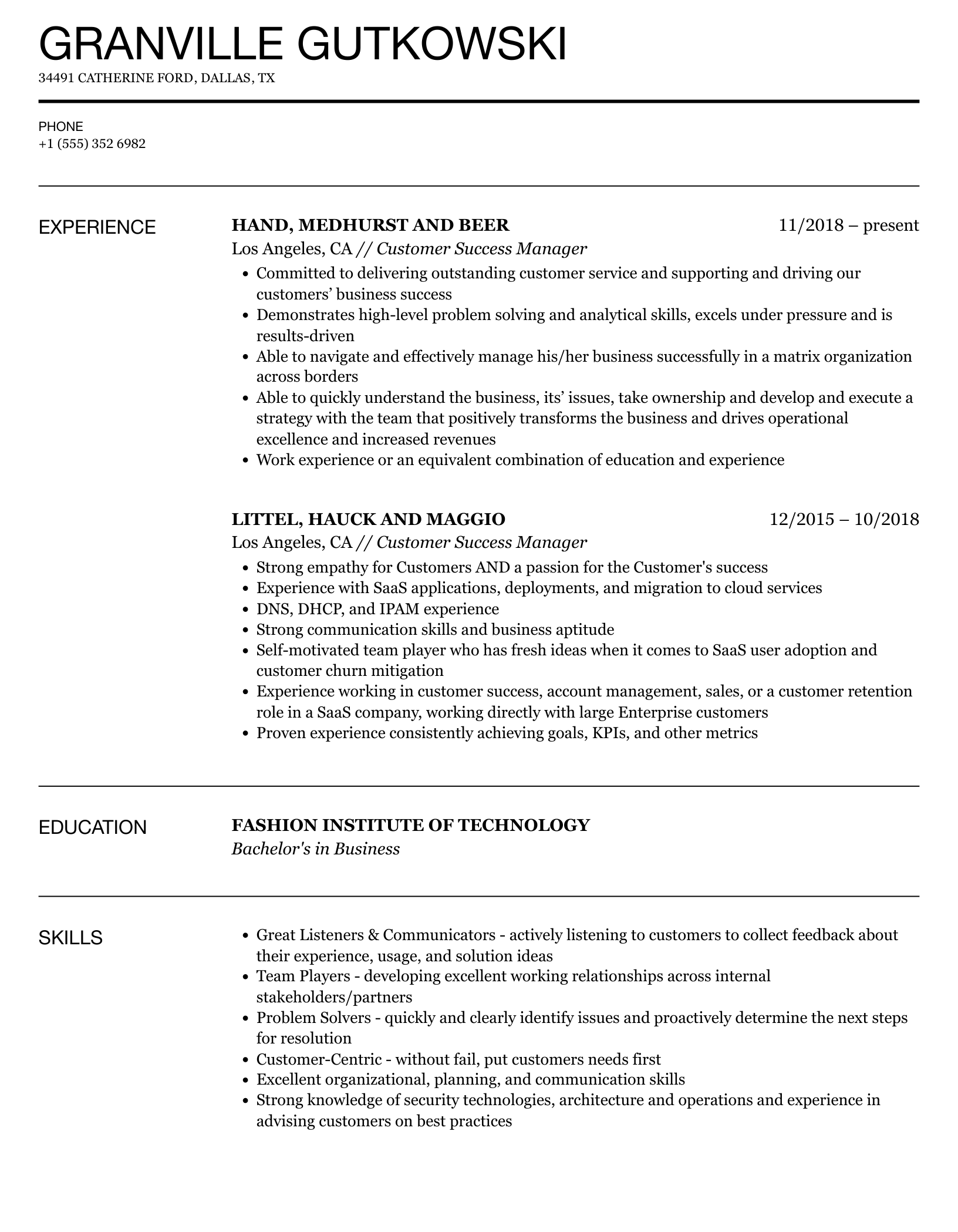 Customer Success Manager Resume Keywords Name Tag Chatroom Pictures Library
