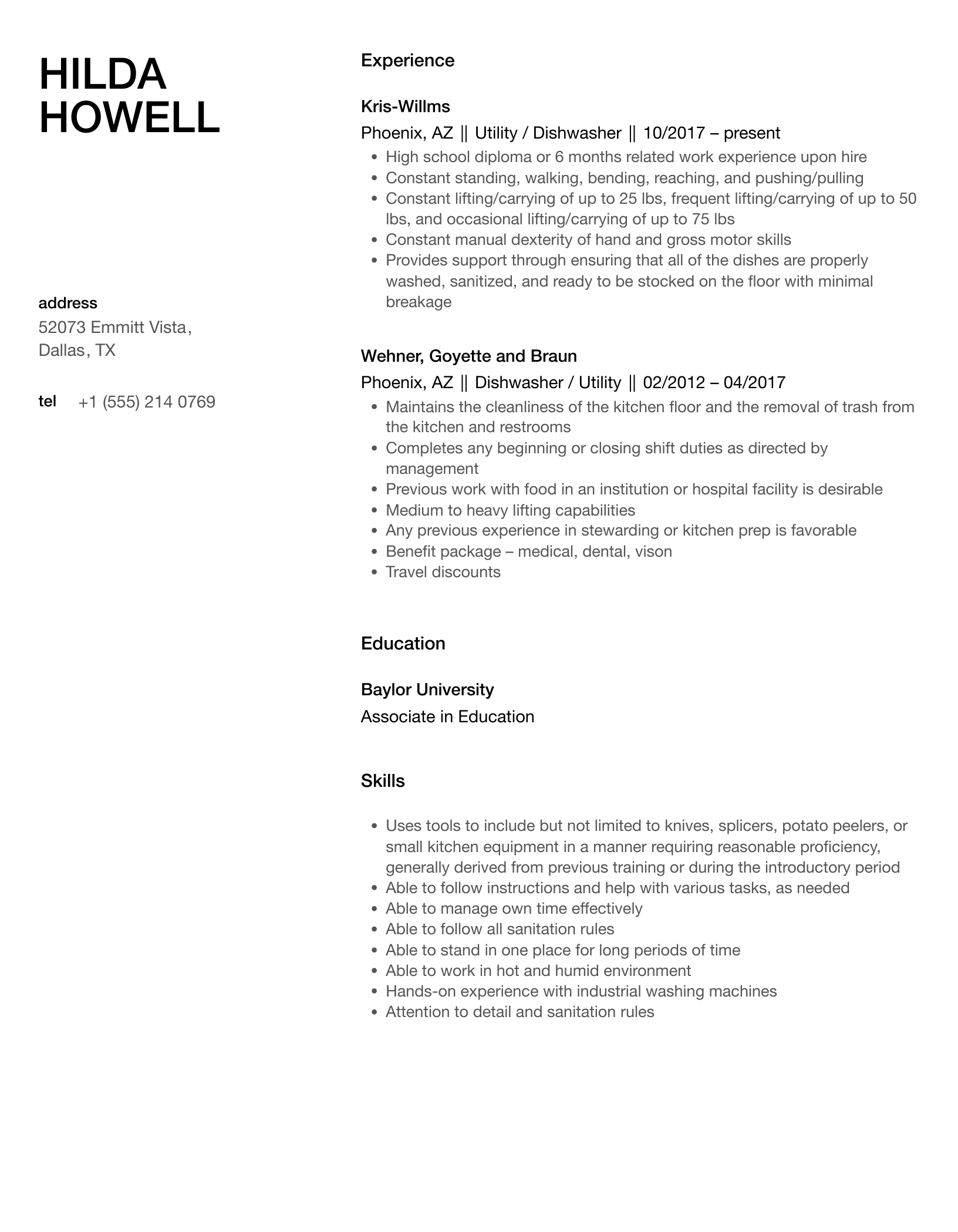 Dishwasher Resume Sample SabrinaSorrell Blog Dishwasher Resume Sample SabrinaSorrell Blog