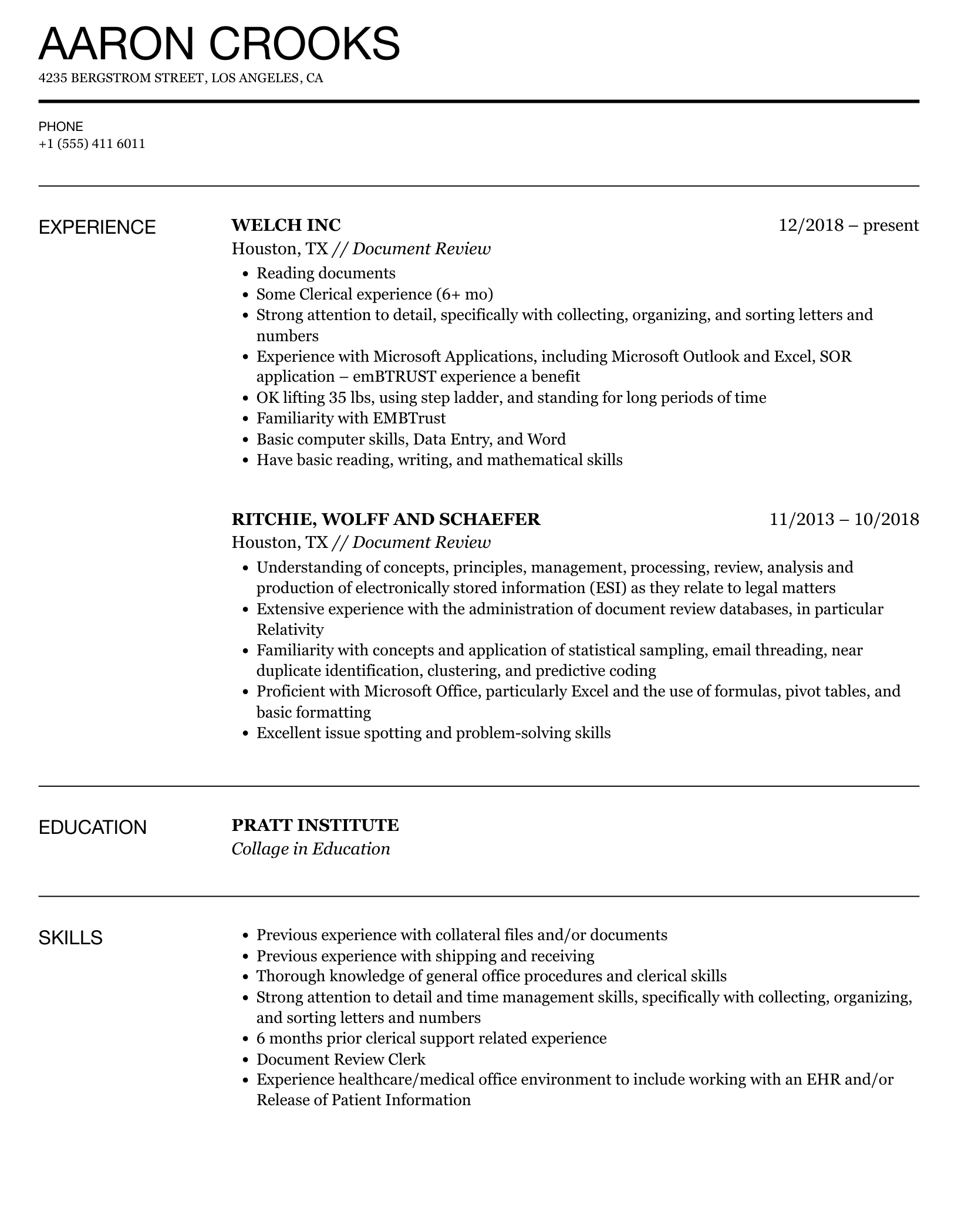 Document Review Resume womanculebra Blog