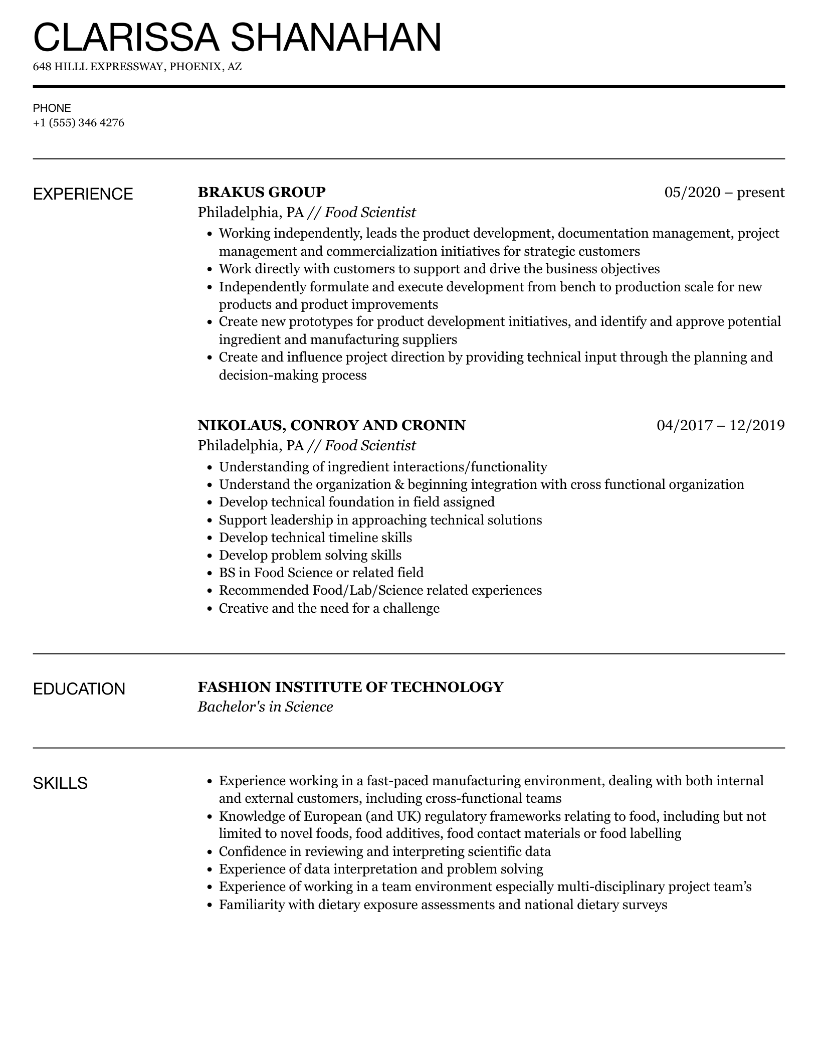 Food Scientist Resume Samples Velvet Jobs Food Scientist Resume Samples Velvet Jobs
