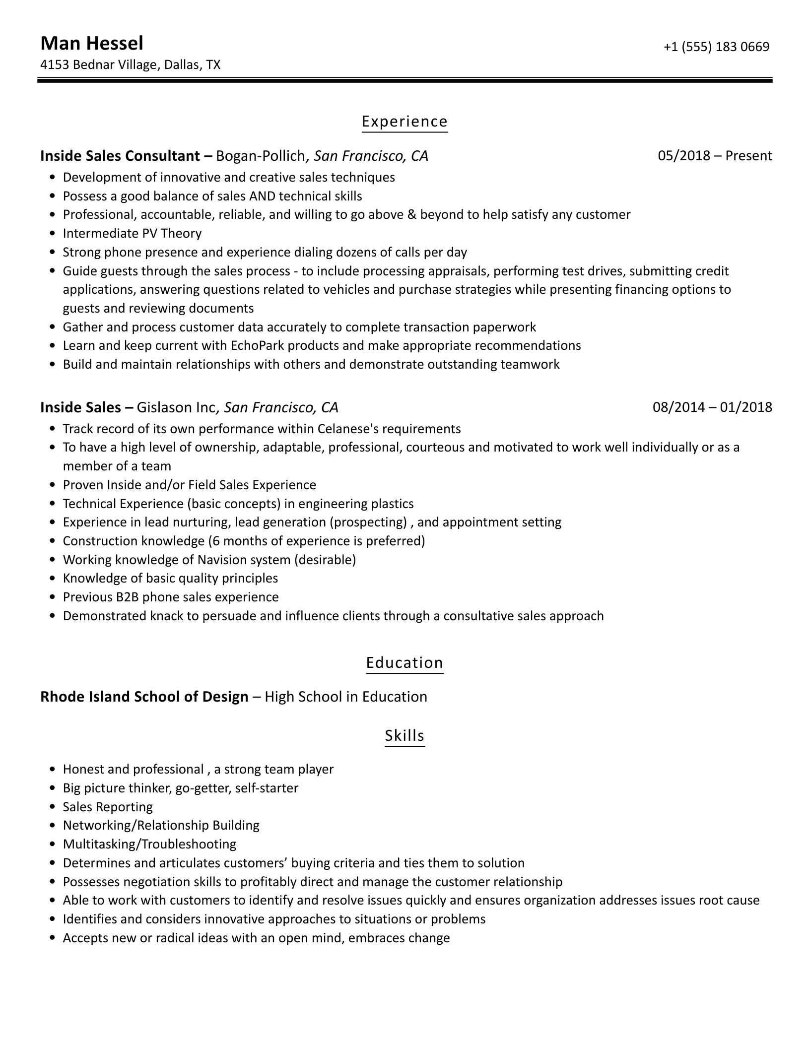 Inside Sales Resume Samples Velvet Jobs