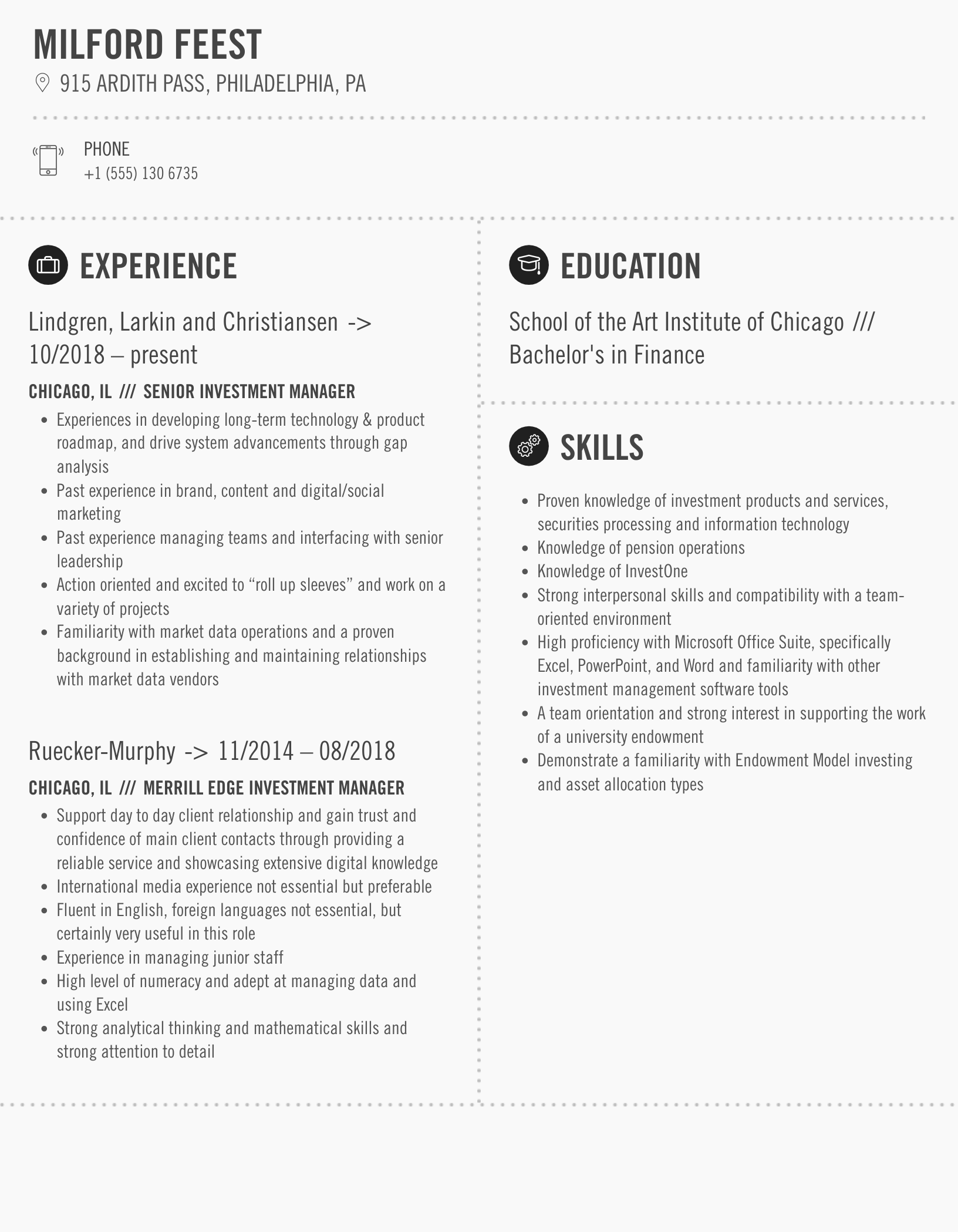 Investment Manager Resume Samples Velvet Jobs Investment Manager Resume Samples Velvet Jobs