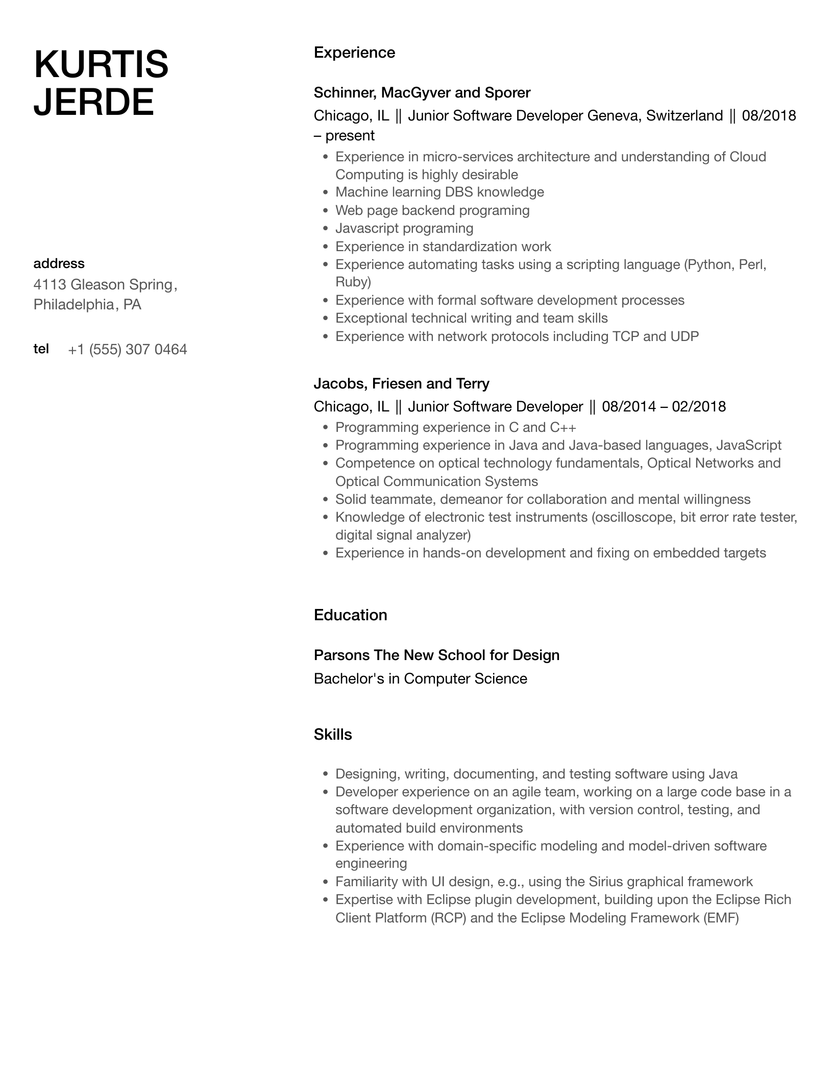 Junior Software Developer Resume Samples Velvet Jobs