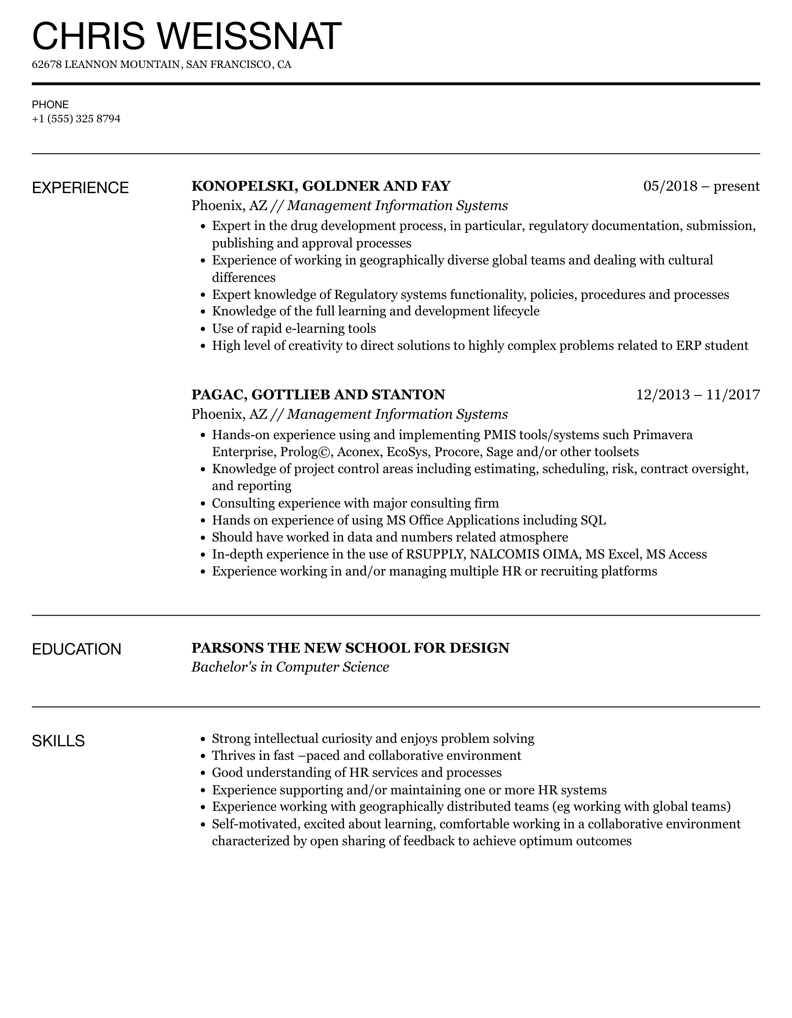Management Information Systems Resume Jualobatjerawatbatuampuhania
