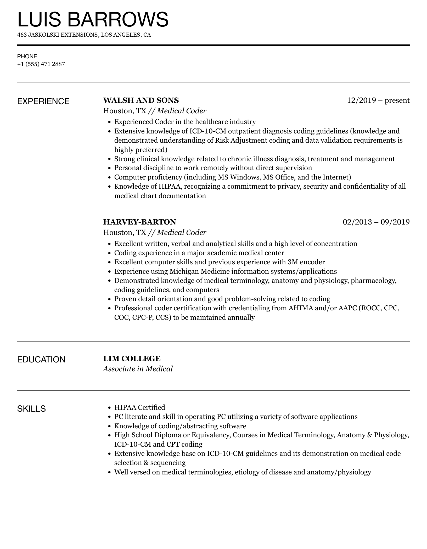 Medical Coding Resume Sample Arfqqzppn