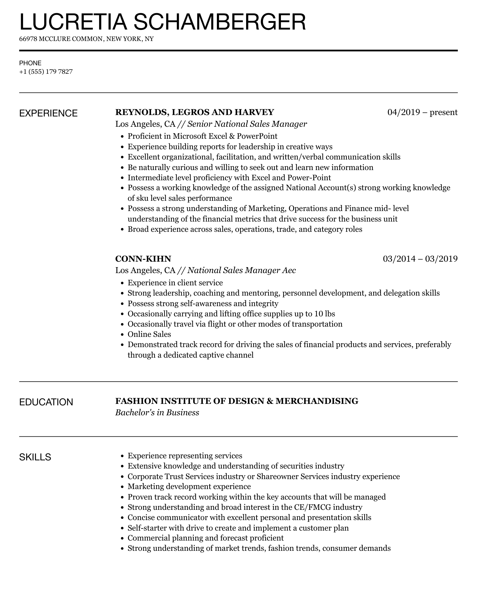 National Sales Manager Resume Samples Velvet Jobs