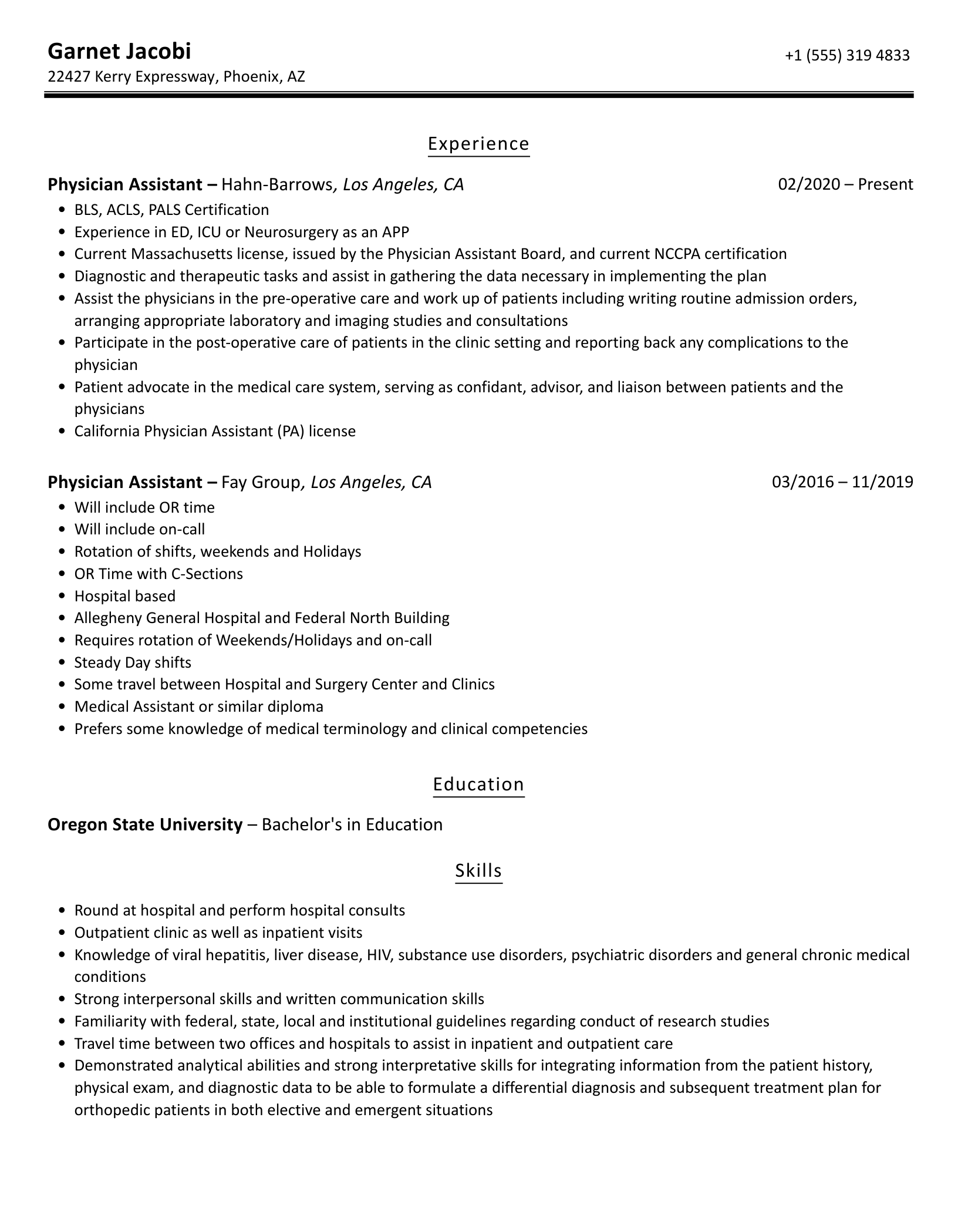 Resume For Physician Assistant StephenMcGlothlin Blog Resume For Physician Assistant StephenMcGlothlin Blog