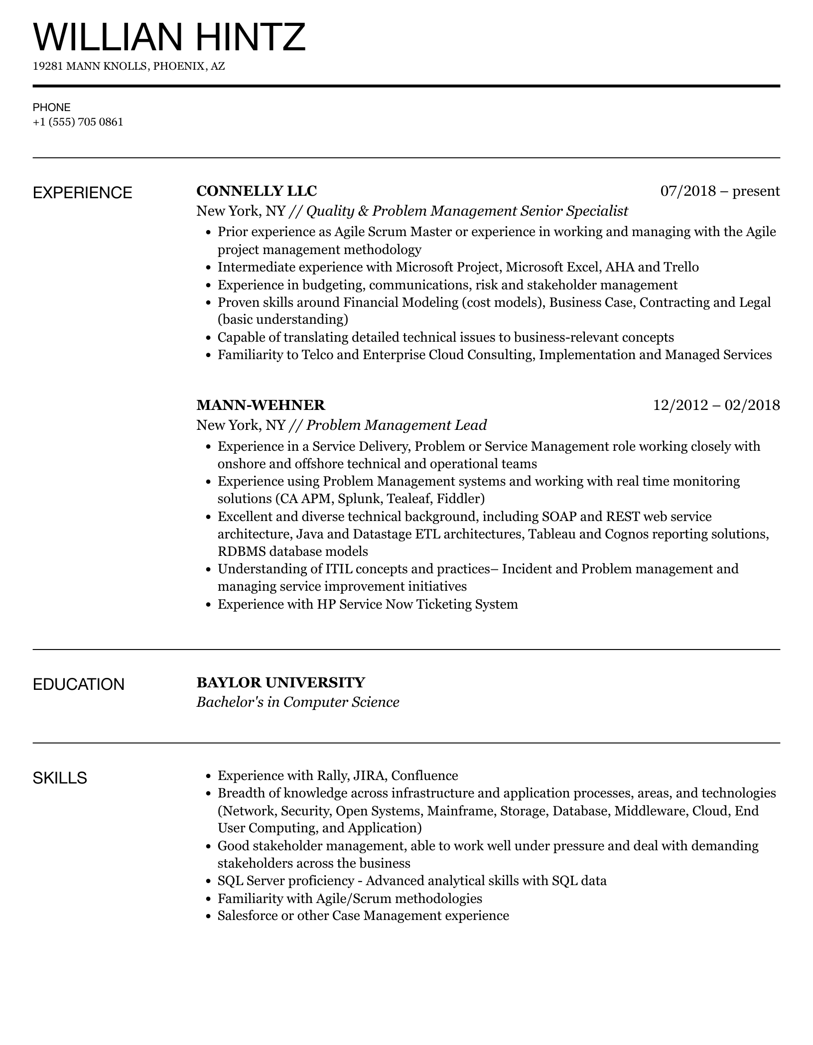 Problem Solving Skills Examples