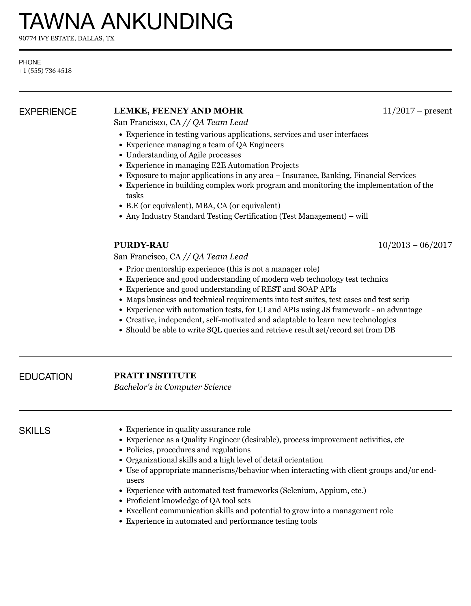 Qa Team Lead Roles And Responsibilities
