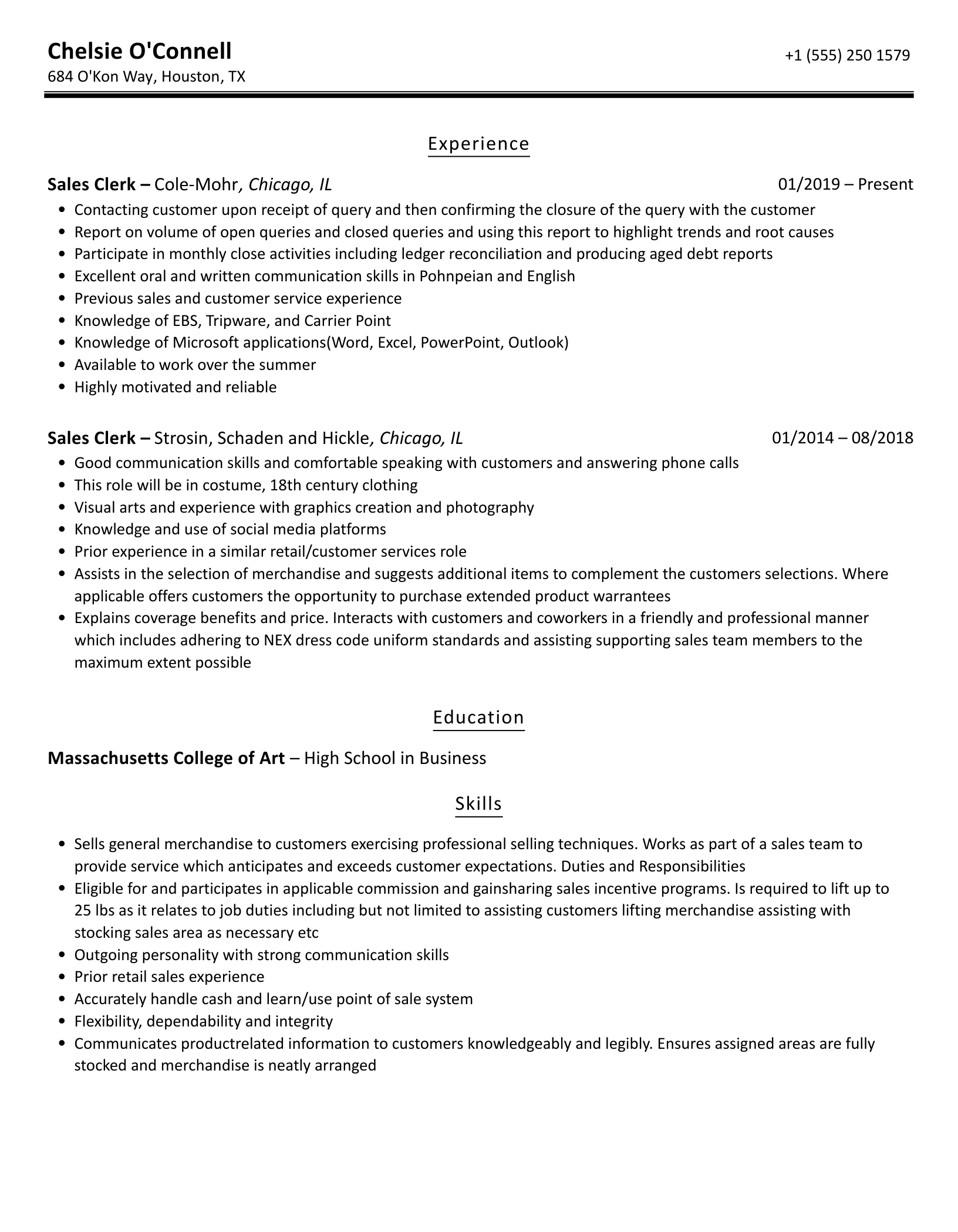 Sales Clerk Resume Csebdaszelr