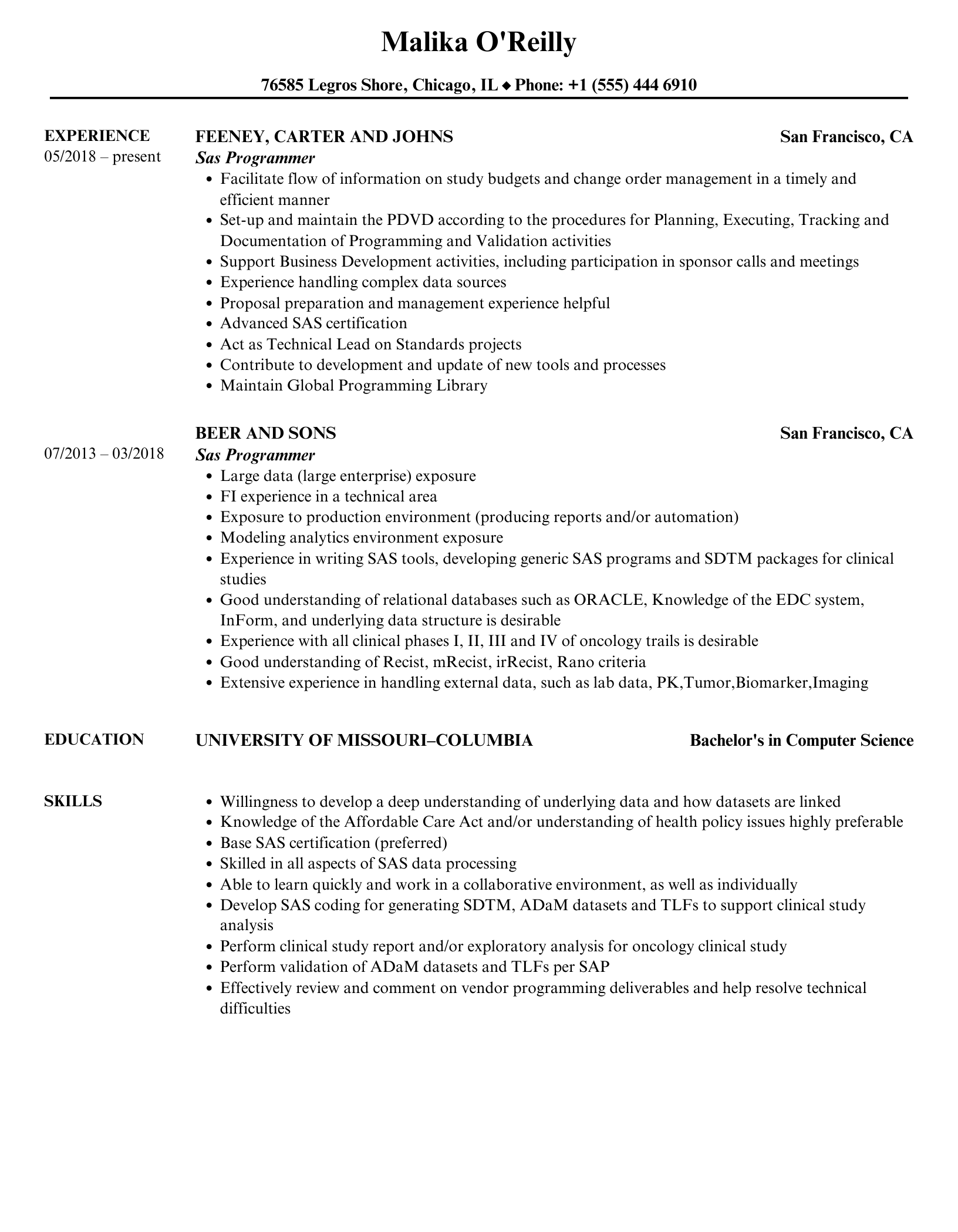Sas Programmer Resume Samples Velvet Jobs Sas Programmer Resume Samples Velvet Jobs