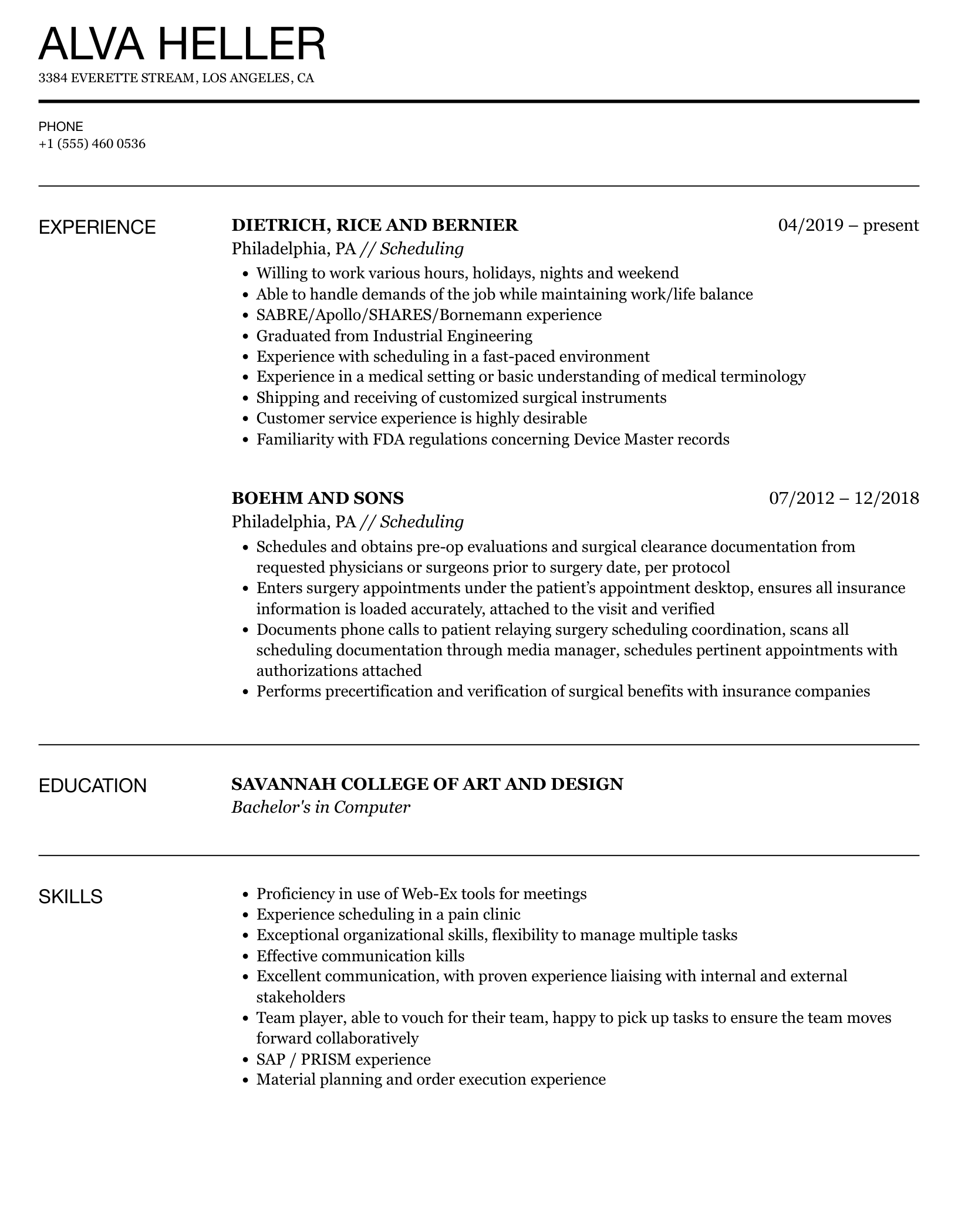 Templates For Scheduling Employees Resume Examples Bank2home