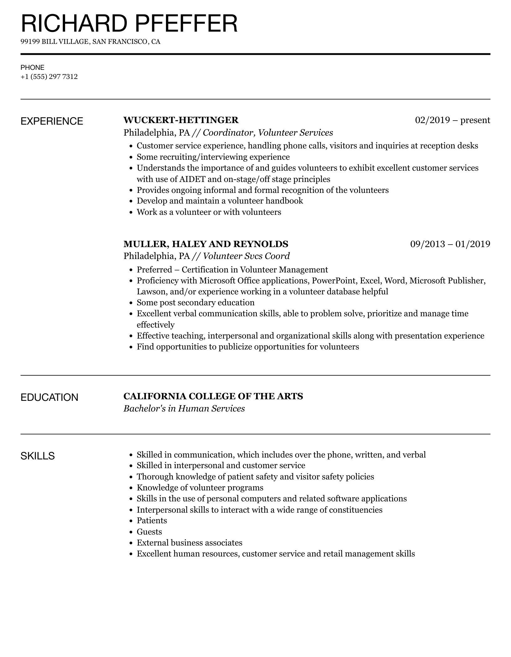 Soup Kitchen Volunteer Resume Sample Dandk Organizer